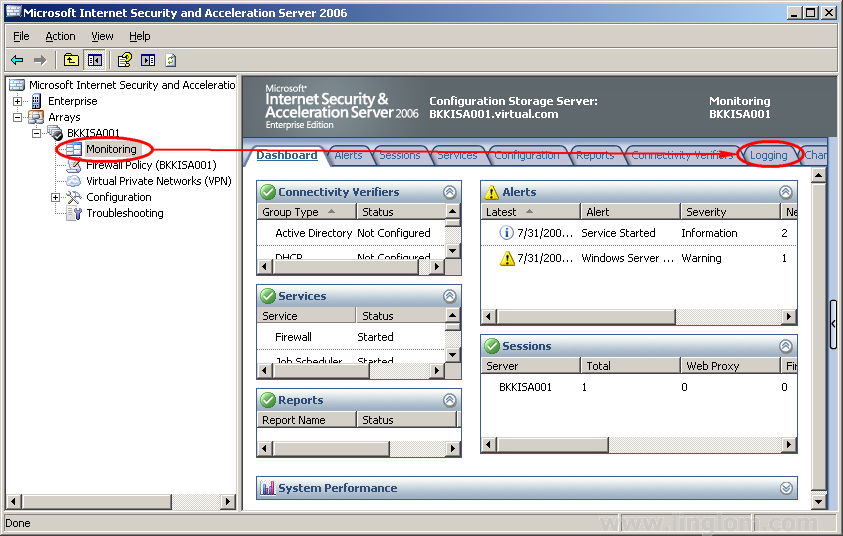 Getting started with Microsoft ISA Server 2006, Part 10: Logging Getting started with Microsoft ISA Server 2006, Part 10: Logging