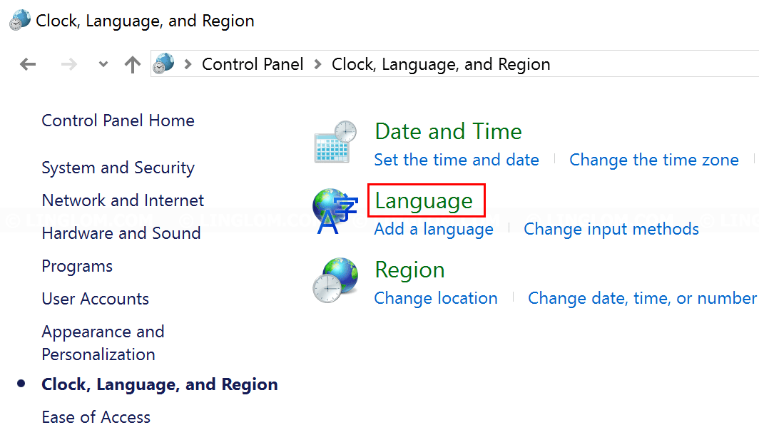 Change display language on Windows 8.1/10 - Linglom.com Change display language on Windows 8.1/10 - Linglom.com