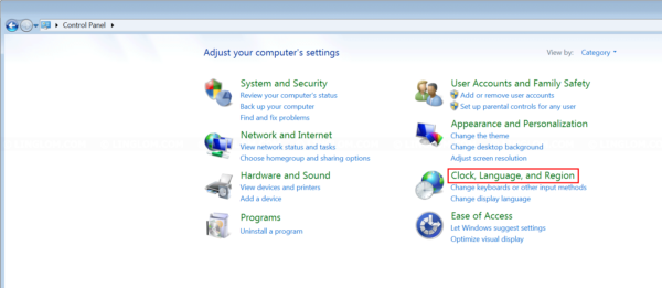 Change display language on Windows 7 - Linglom.com
